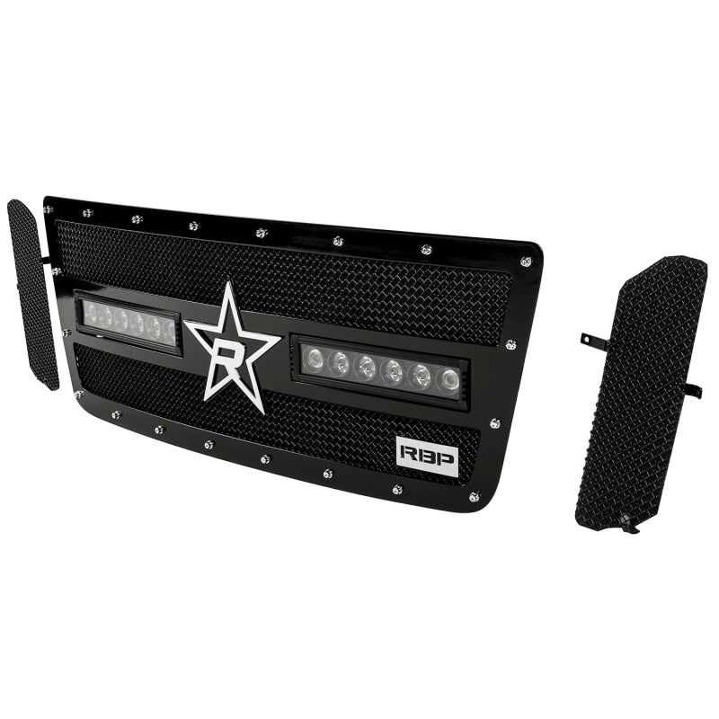 RBP RX-3 Midnight Edition Black LED Bar Grille (Studded) 2017 Nissan T ...